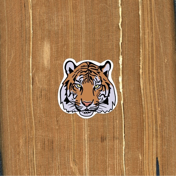 Art | Tiger Vinyl Sticker Digital Drawing | Poshmark